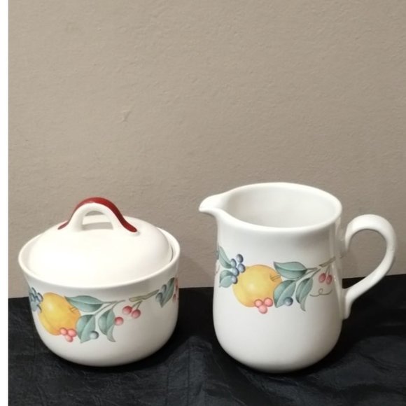 Kitchen | Abundance Fruit Milk Pitcher And Sugar Bowl With Lid By ...